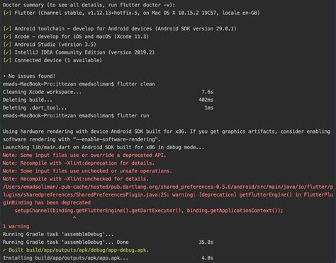 flutter i run my project and it still installing for a long time the