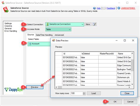 ssis salesforce source connector crm source visual