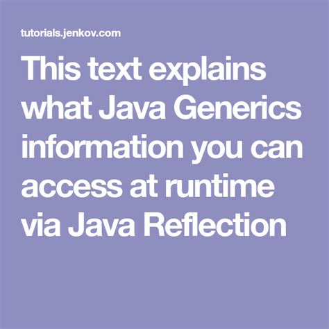 java reflection generics reflection java generic
