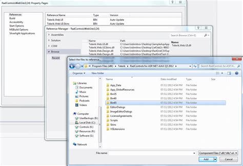 telerik radcontrols unknown server tag or could not load file or