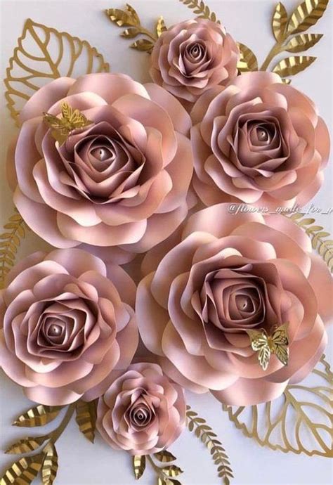 Rosas De Papel 70 Ideias Moldes E Modelos Inspiradores Flores De