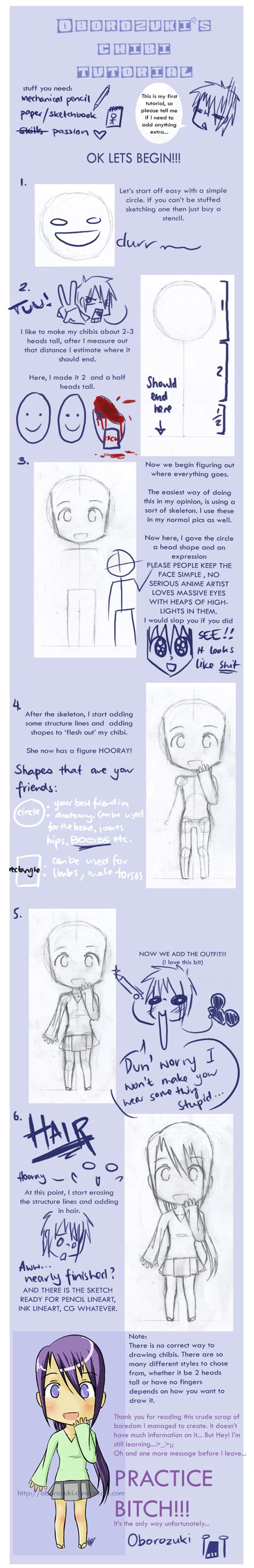 Chibi Tutorial By Oborozuki On Deviantart