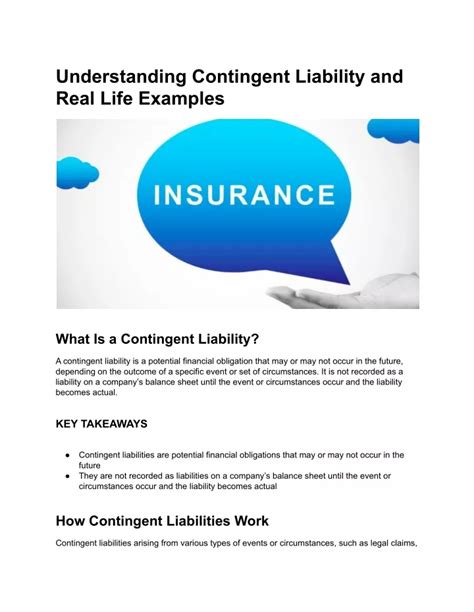 Ppt Understanding Contingent Liability And Real Life Examples