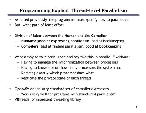 ppt programming explicit thread level parallelism powerpoint
