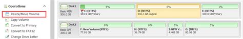 move free space to primary partition