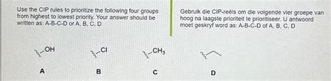 Solved Use The Cip Rules To Prioritize The Following Four
