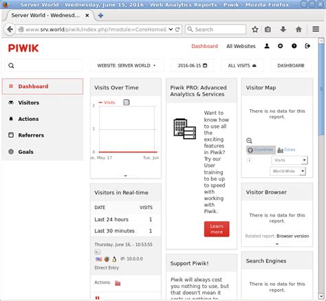 ubuntu 16 04 lts apache2 log report piwik server world