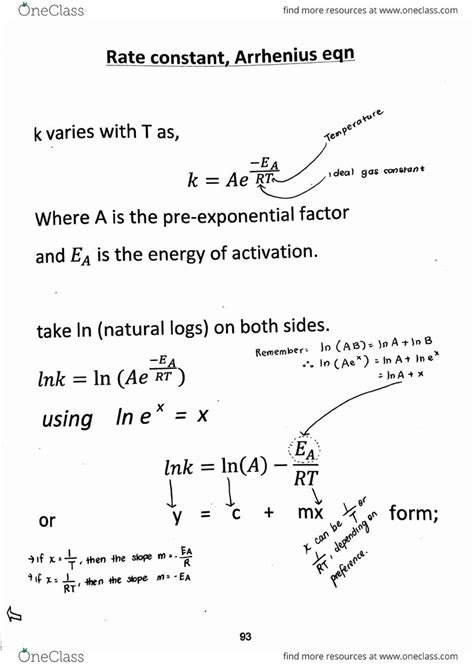 Arrhenius Equation Pdf