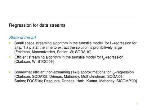 Overview Massive Data Sets Streaming Algorithms Regression Ppt Download
