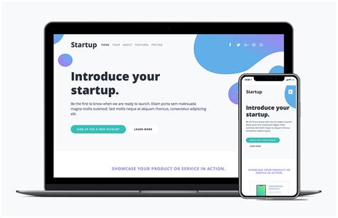 startup landing page bootstrap template — medialoot