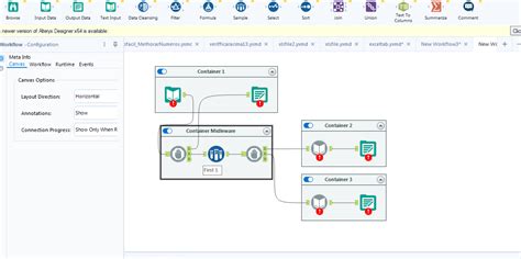 solved sequential execution of containers alteryx community