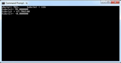 c program find the absolute value of a given number