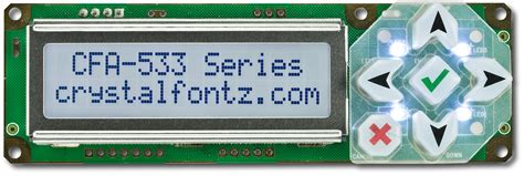 16x2 rs232 character lcd from crystalfontz