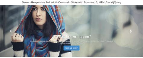 how to create responsive full width carousel slider with bootstrap 3