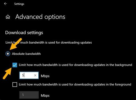 How To Set The Windows Updates Download Bandwidth Limit In Windows 10