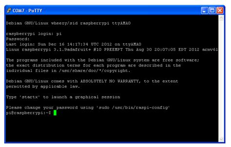 getting a terminal on your raspberry pi what is the command line