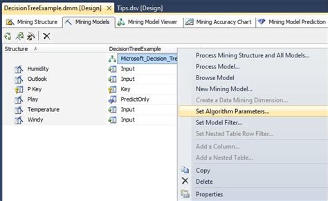 classic machine learning example in ssas