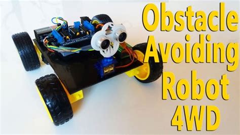 arduino obstacle avoiding robot 4wd 8 steps with
