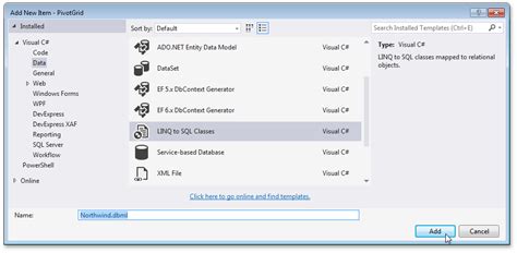 linq to sql wpf controls devexpress documentation