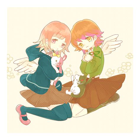 Nanami Chiaki Monokuma Fujisaki Chihiro And Monomi Danganronpa And