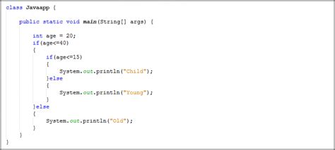 nested if statement