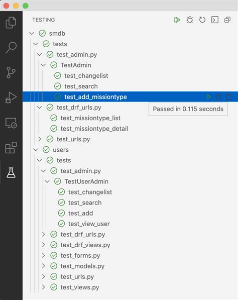 implement testing such that it runs in vs code and can be run in ci