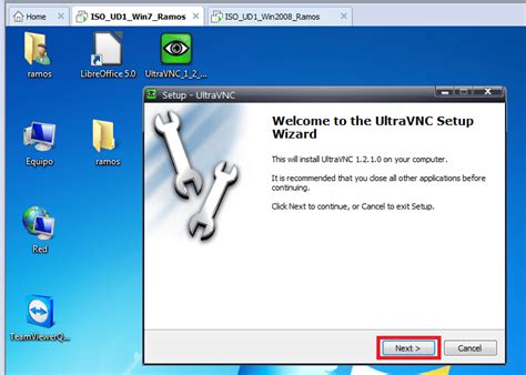 instalación y configuración de vnc virtual network computing