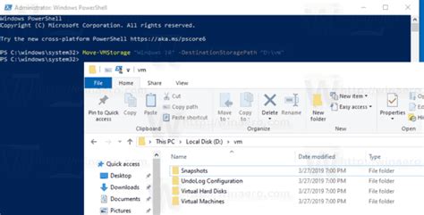 move hyper v virtual machine in windows 10