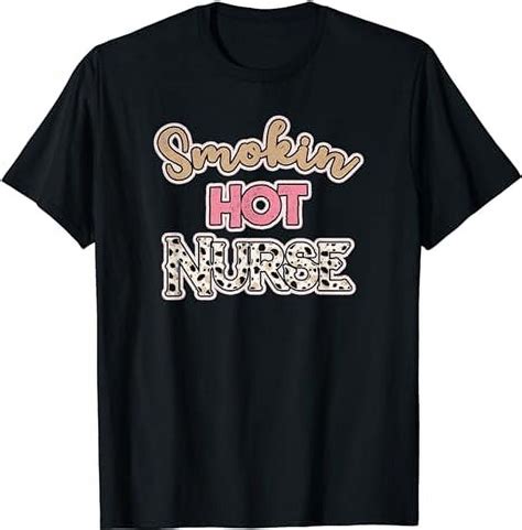 Smoking Hot Nurse Blush Pink Cheetah Pattern Sexy Nurse T Shirt