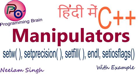 c managing output with manipulators in c with example by