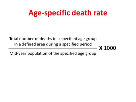 epidemiology lecture 4 death rates