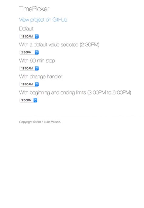 npm basic react timepicker skypack