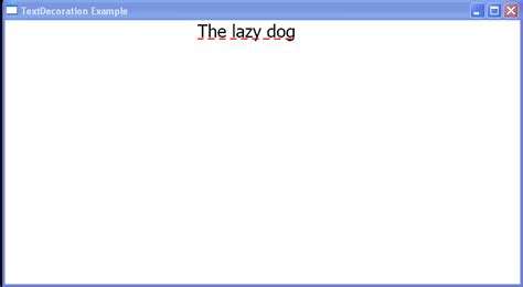 textblock underline decoration with dashes