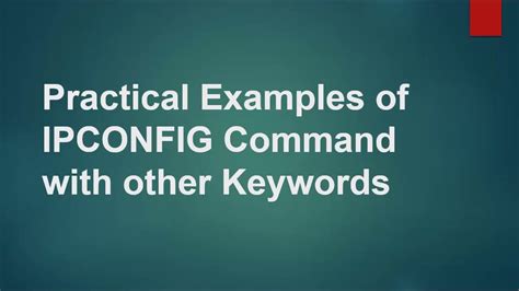 ipconfig commands for it support part 13 benisnous