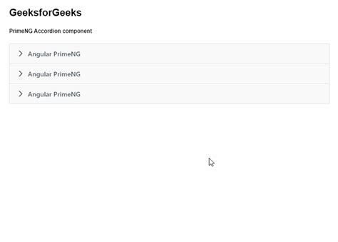 angular primeng accordion component geeksforgeeks