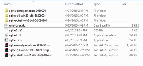 command line shell for sqlite database