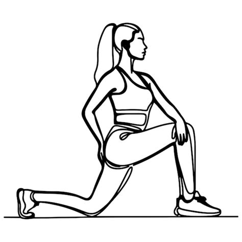 Femme Fait Des Exercices Avec La Main Pour Se Détendre Style De Dessin