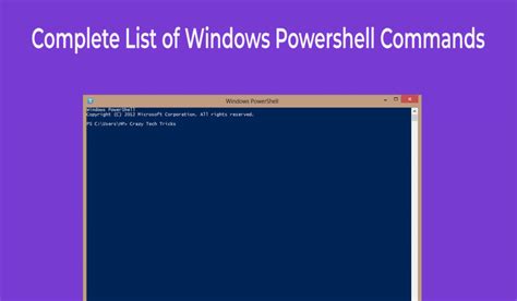 complete list of windows powershell commands top 100