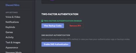 setting up two factor authentication discord