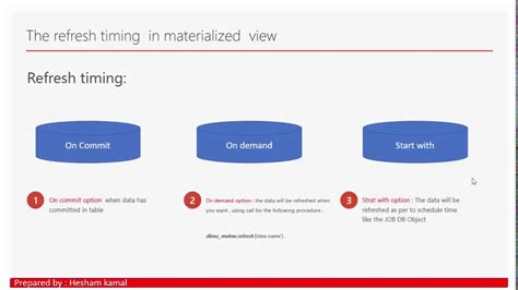 oracle materialized view part 2 عربي arabic youtube