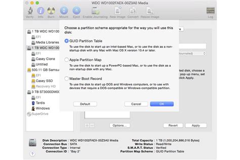 mac partition type for windows
