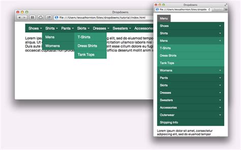 big menus small screens responsive multi level