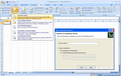 retrieving sql connection data documentation