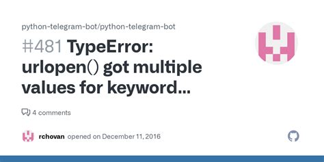 typeerror urlopen got multiple values for keyword argument body