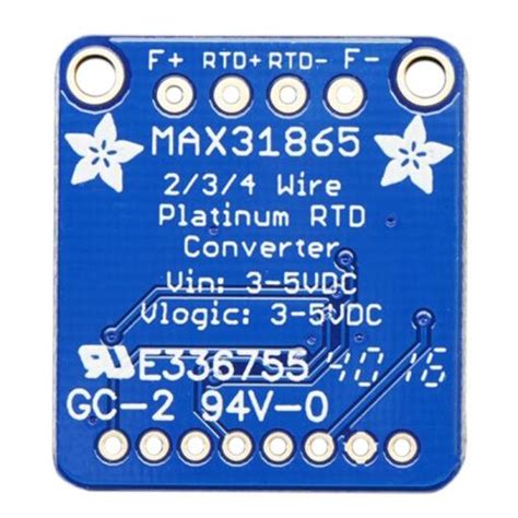 adafruit pt100 rtd temperature sensor amplifier max31865 arduino