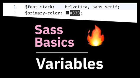 learn sass for beginners 3 variables youtube