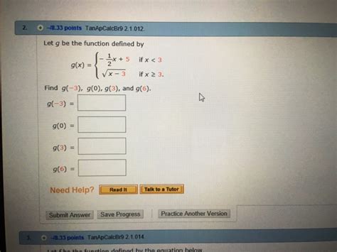 solved let g be the function defined by g x { 1 2x 5 if x
