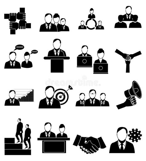 Set Of Business People Icons Stock Vector Illustration Of