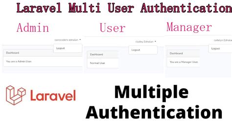 laravel multi user authentication tutorial101