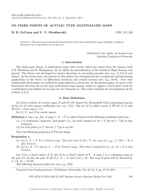 on fixed points of acyclic type multivalued maps request pdf